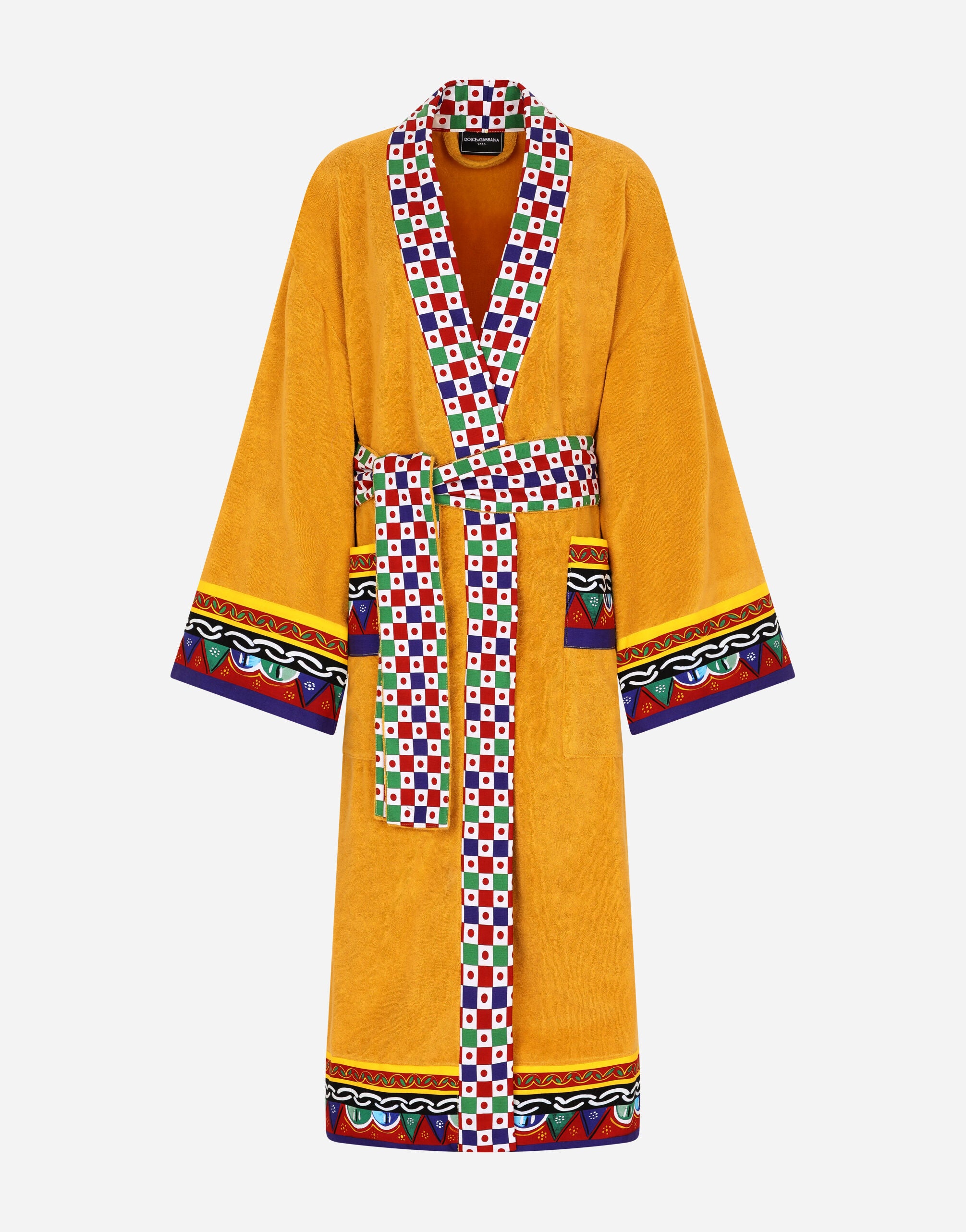 Yellow Carretto Bathrobe with Band – Opulence Design Concept