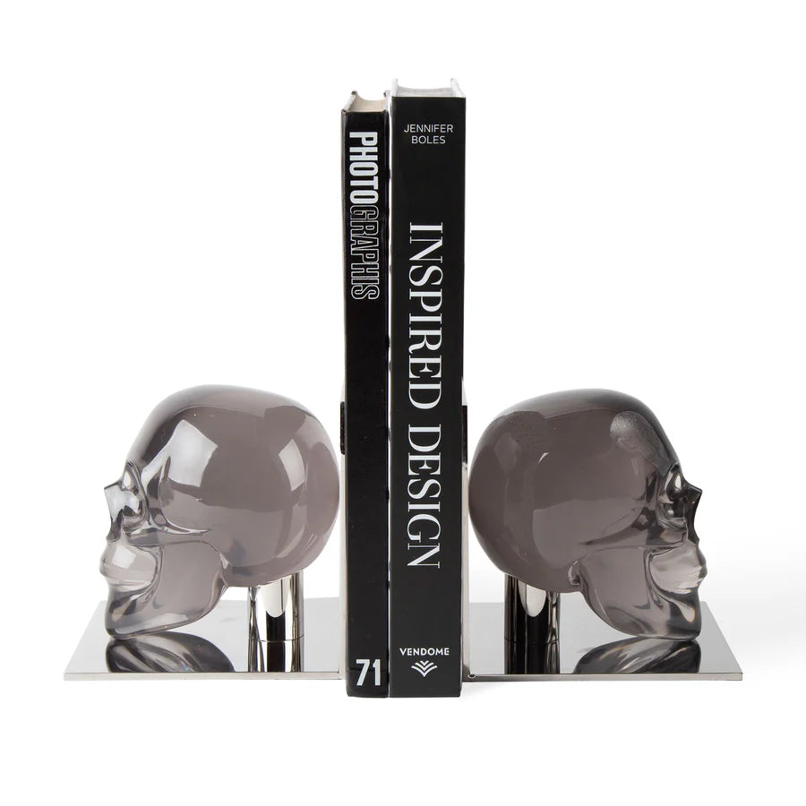 ACRYLIC SKULL BOOKEND SET – Opulence Design Concept